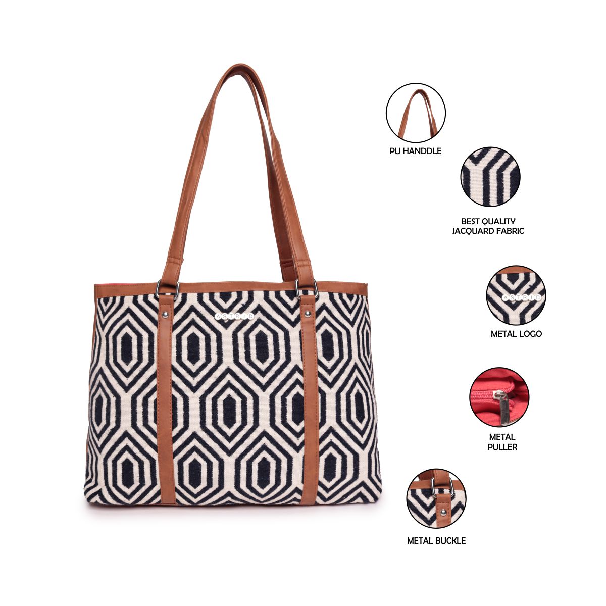 Multi Color Shopper Bags With Pu Handle – astridlifestyle